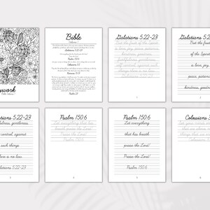 Bible Cursive Copywork, Homeschool Handwriting Practice Worksheets ...