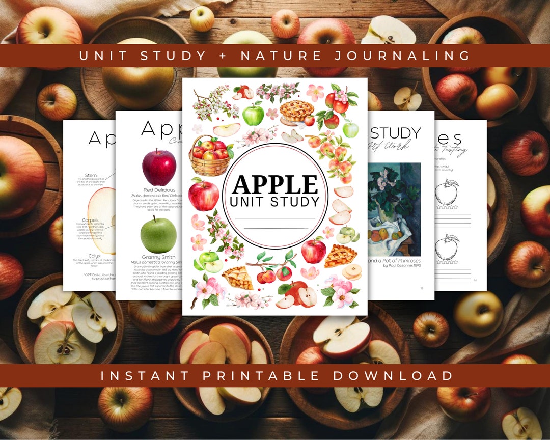 Apple Unit Study Nature Journaling, Homeschool Elementary Science ...