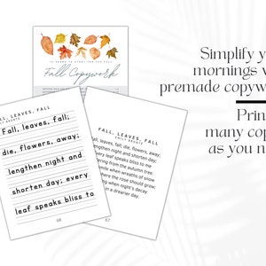 One Year of Print Copywork With 36 Seasonal Poems to Study, Charlotte ...