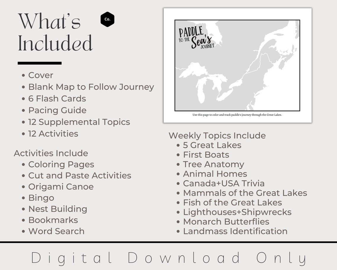 Paddle to the Sea Unit Study Charlotte Mason Geography - Etsy