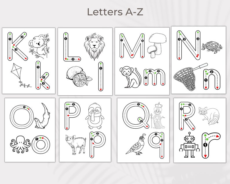 Preschool Prek Handwriting Worksheets Letters Uppercase Lowercase ...