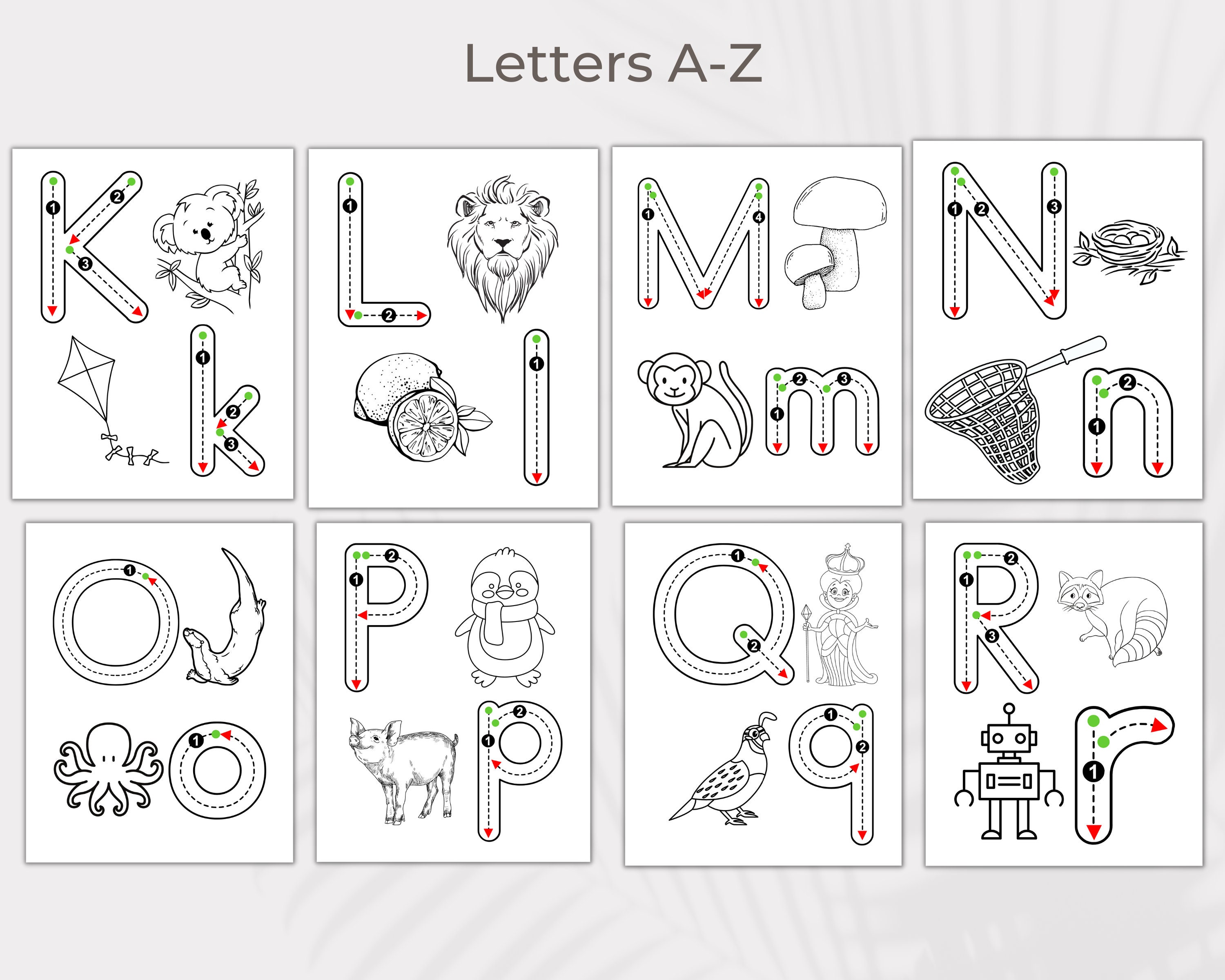 Preschool Prek Handwriting Worksheets Letters Uppercase Lowercase ...