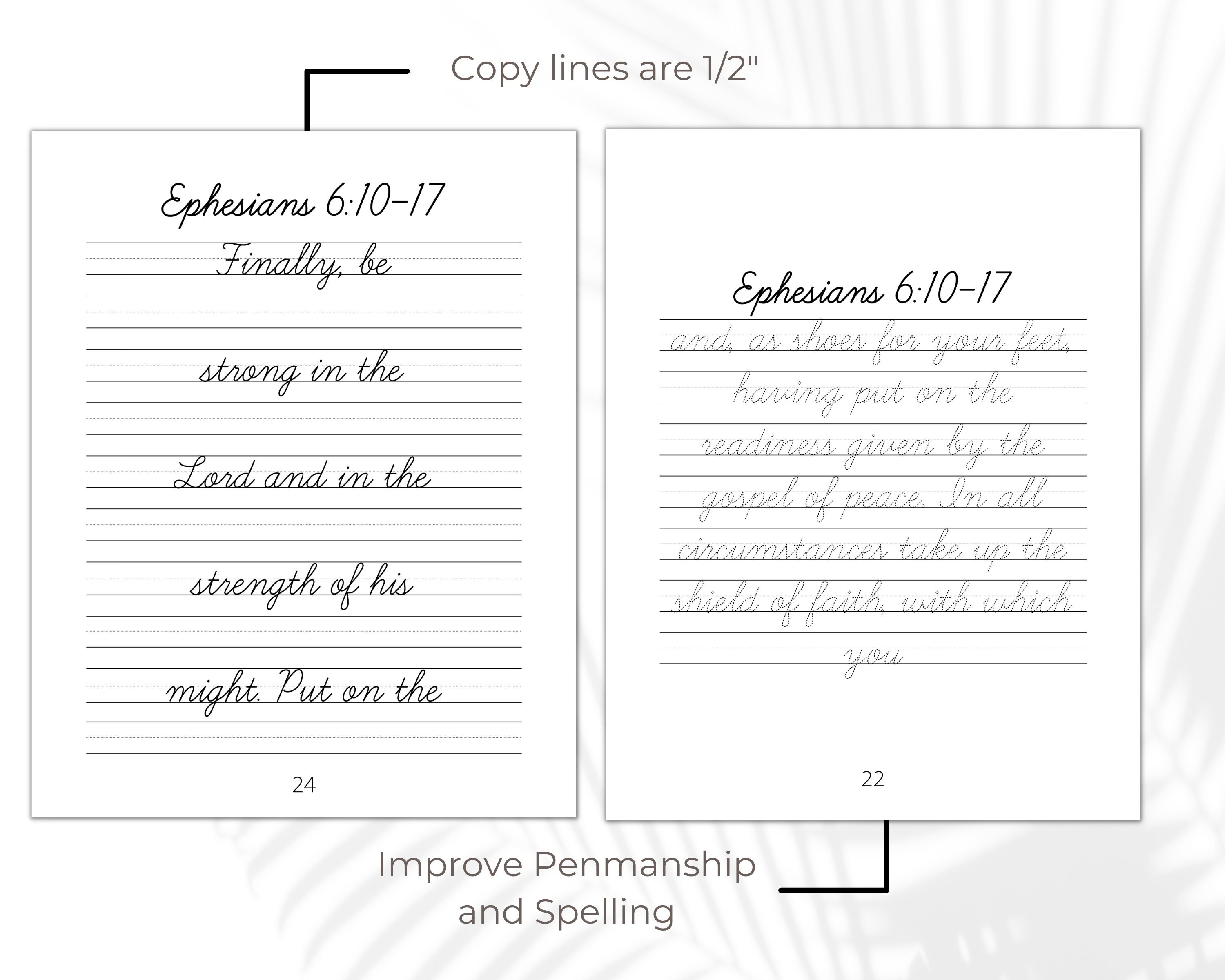 Bible Cursive Copywork Bundle, Homeschool Handwriting Practice Sheets ...