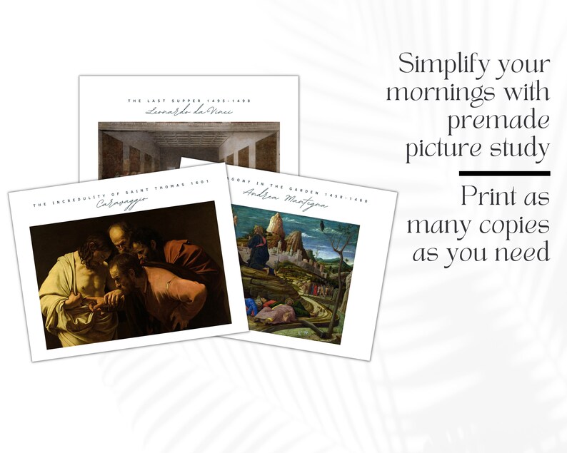 Charlotte Mason Easter Lent Picture Artist Study, Homeschool Morning ...