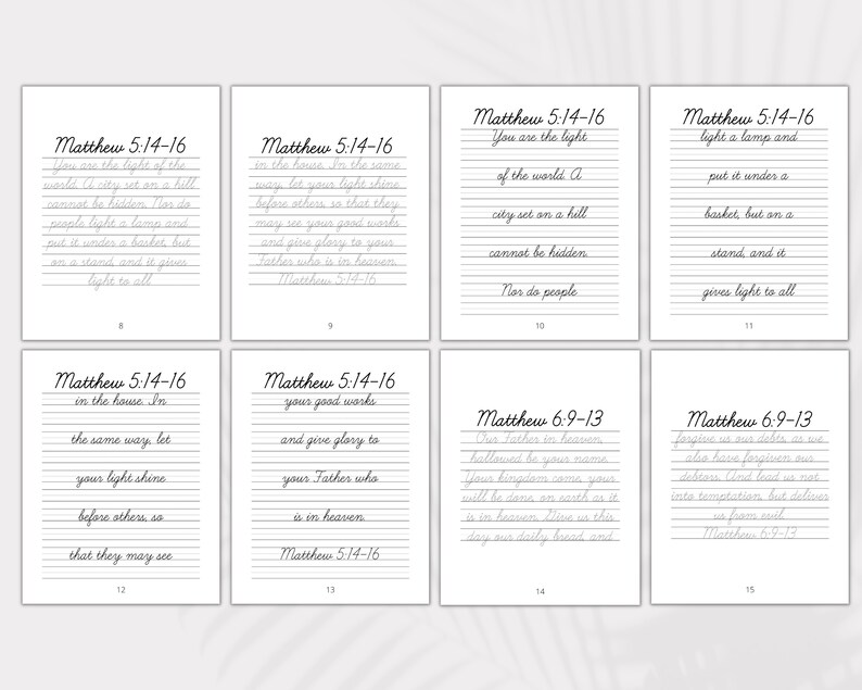 Bible Cursive Copywork Volume 2 Homeschool Handwriting - Etsy