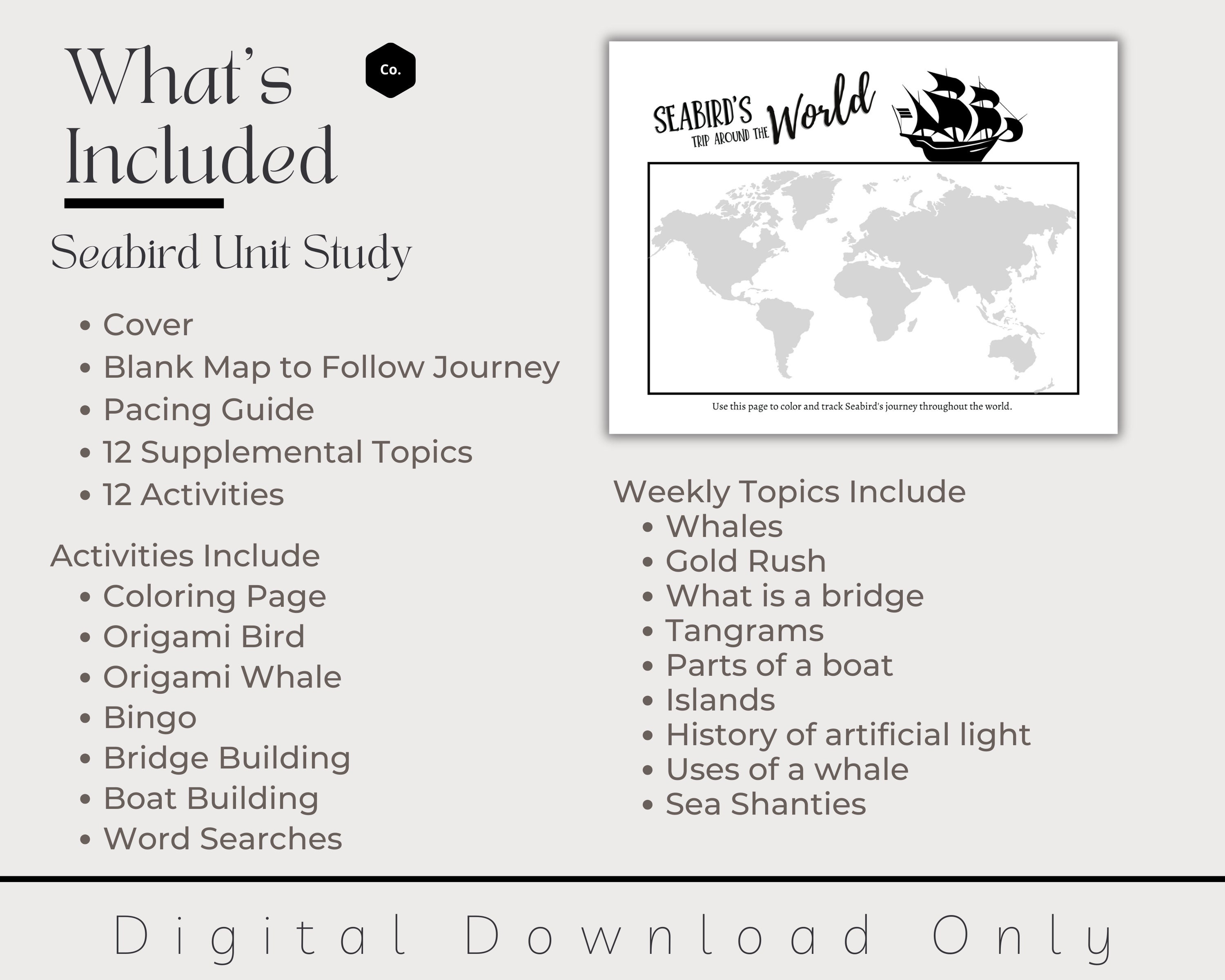 Paddle to the Sea and Seabird Unit Study, Charlotte Mason Geography ...
