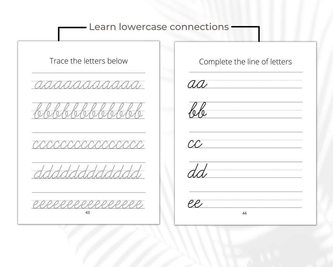Learn to Write Cursive Workbook, Homeschool Handwriting Practice ...