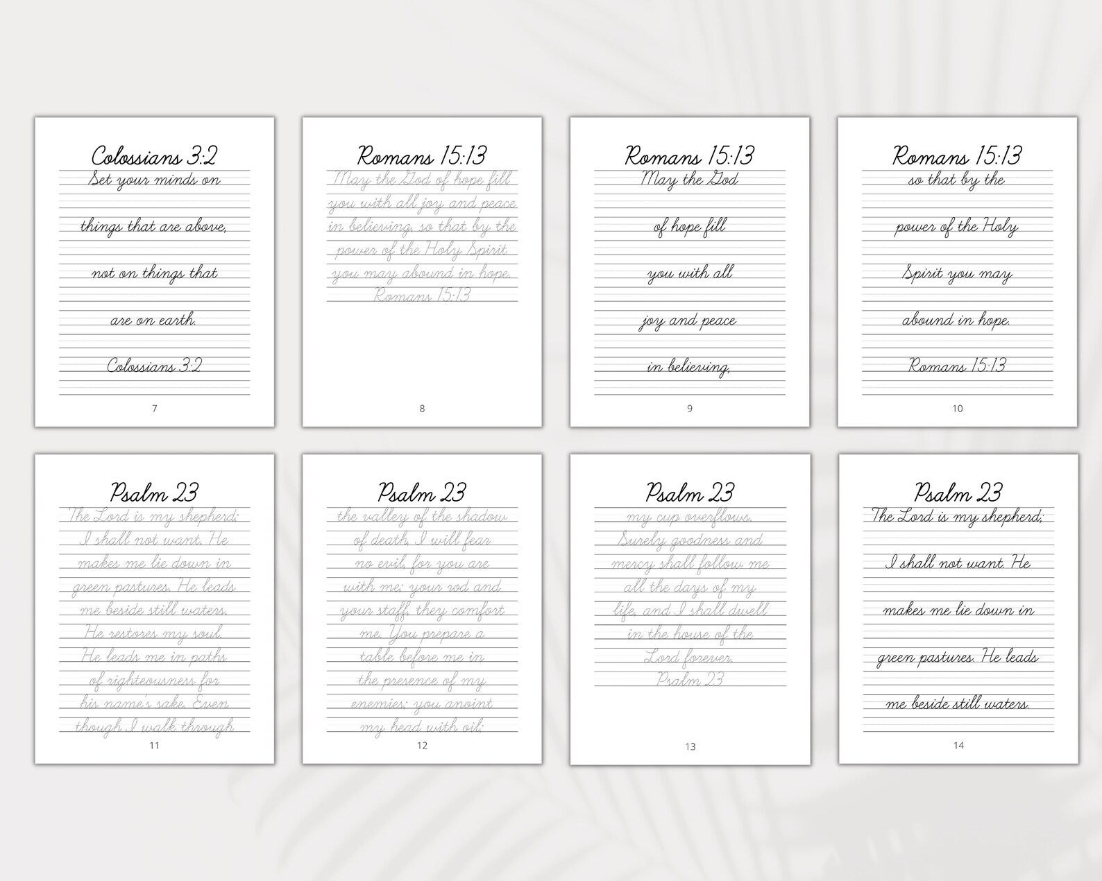 Bible Cursive Copywork Homeschool Handwriting Practice - Etsy