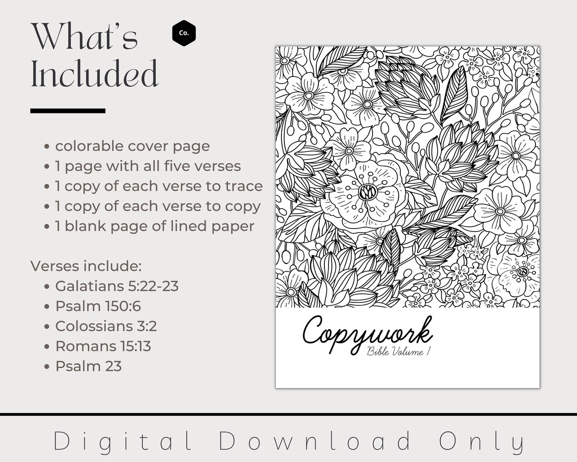 Bible Cursive Copywork Homeschool Handwriting Practice - Etsy