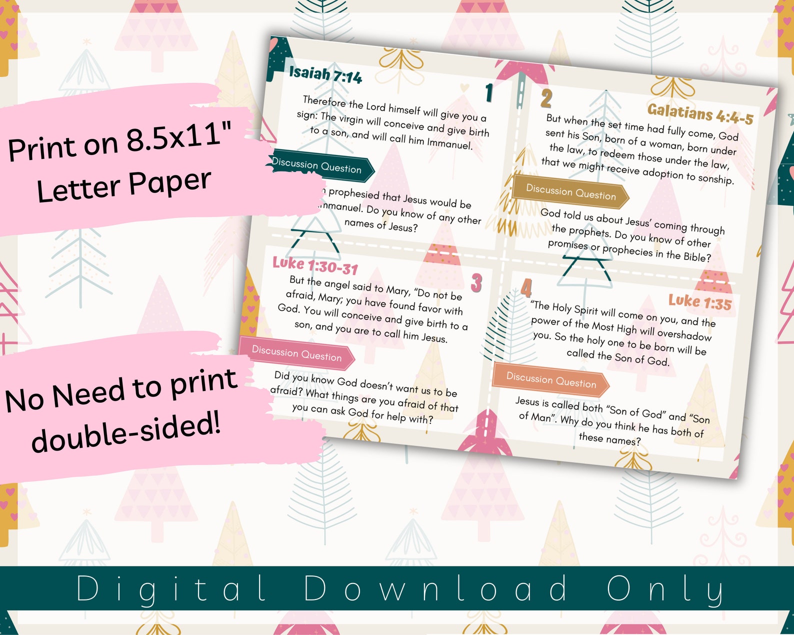 Printable Advent Scripture Bible Devotions for Kids + Questions, NIV ...