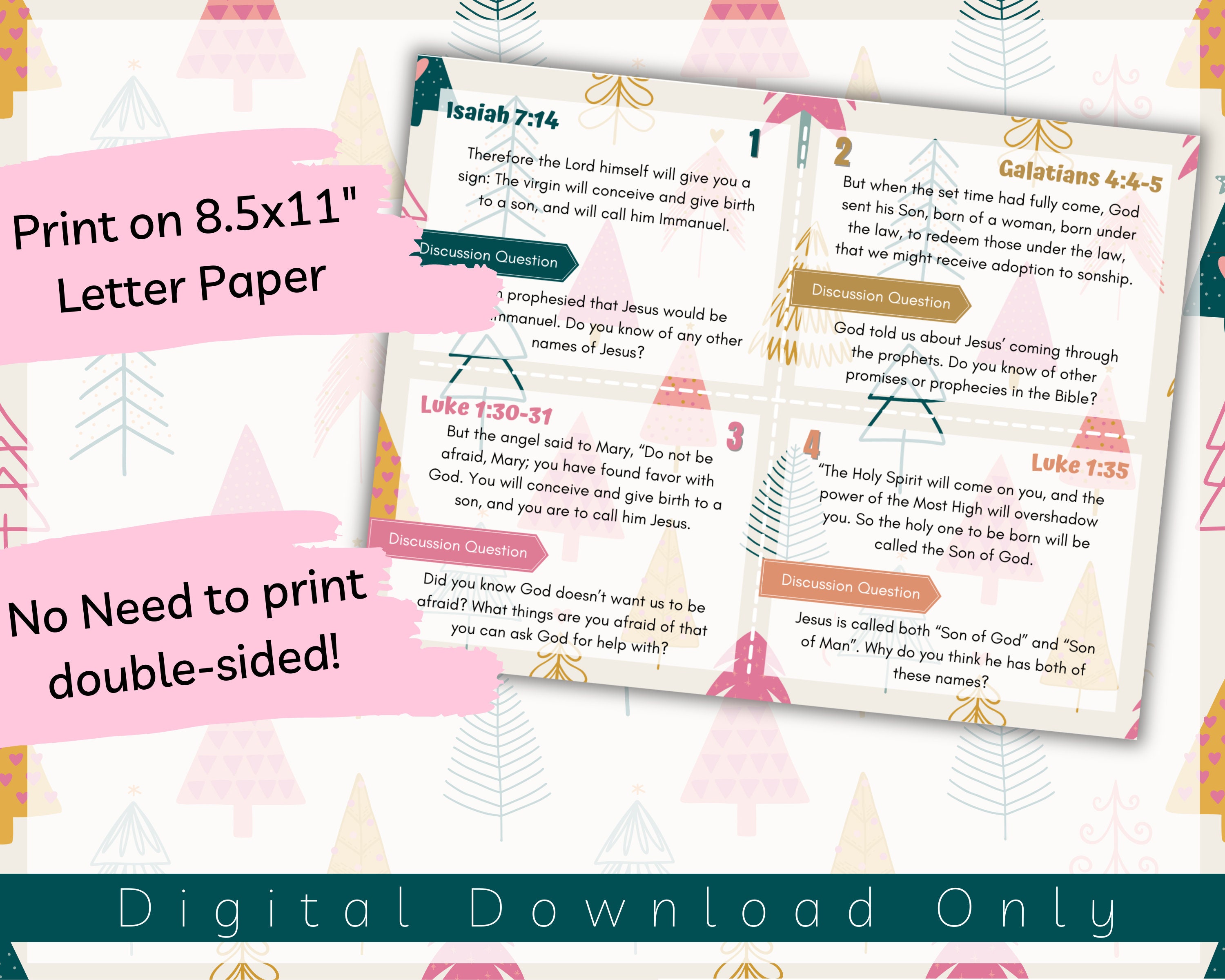 Printable Advent Scripture Bible Devotions for Kids + Questions, NIV ...