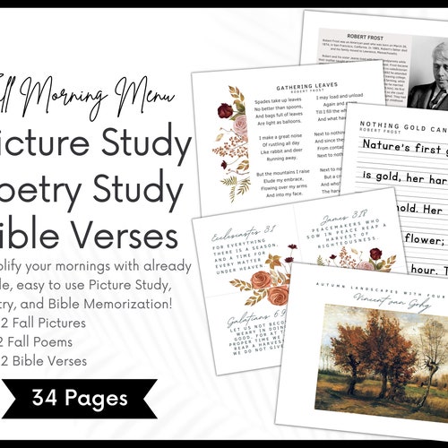 Charlotte Mason Morning Basket Autumn Morning Basket - Etsy