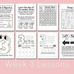 Preschool Curriculum Printable for Homeschool, Teach Letters, Numbers ...