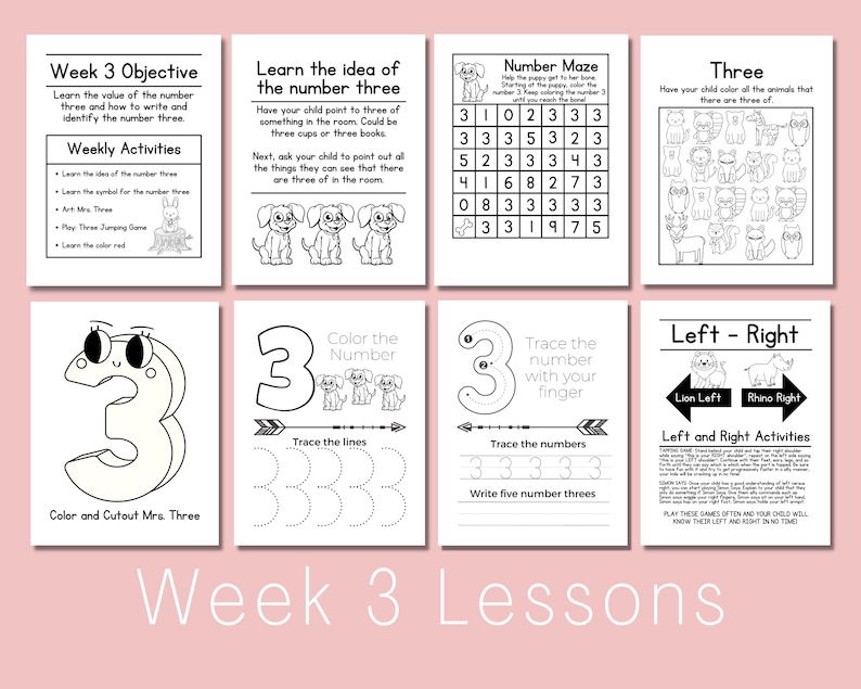 Preschool Curriculum Printable for Homeschool, Teach Letters, Numbers ...