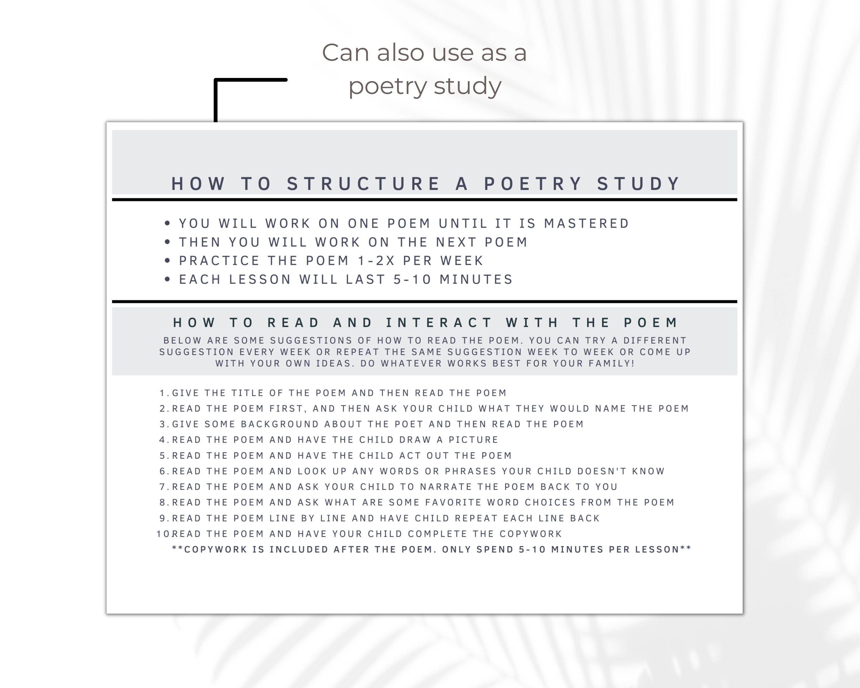 Spring Print Copywork and Seasonal Poetry Study, Charlotte Mason ...