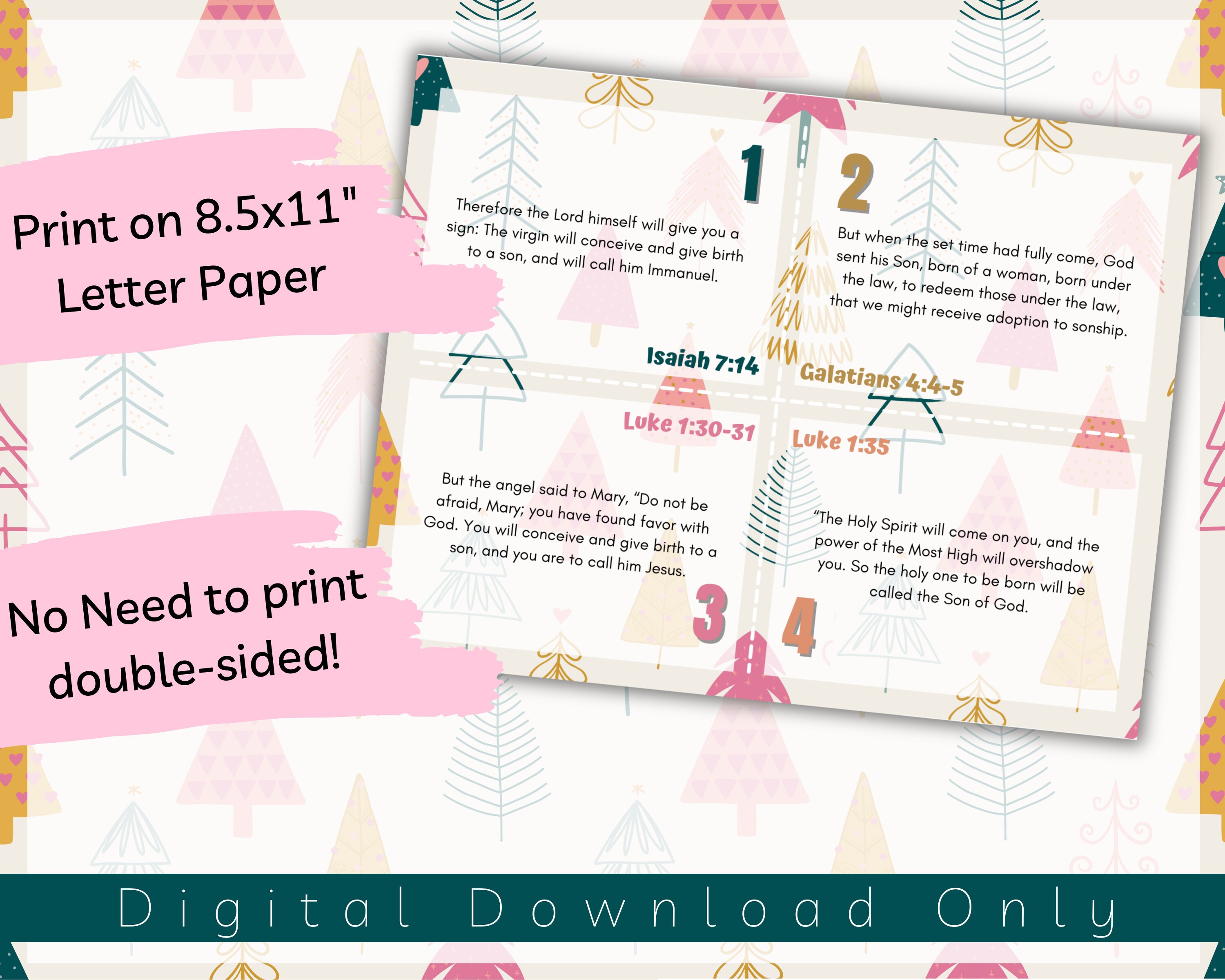 Advent Scripture Bible Devotions for Kids, Advent Story Cards ...