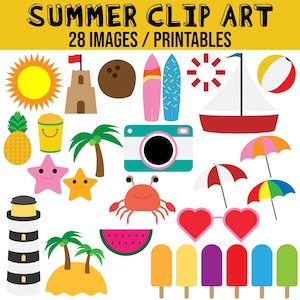 Summer Clip Art - 31 Images / Printables - Classroom / Powerpoint ...