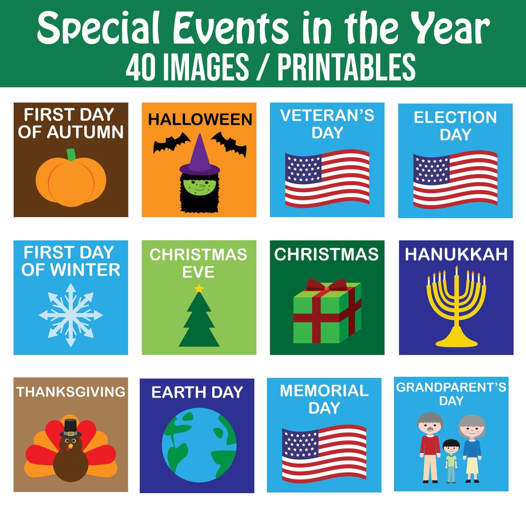 Holidays and Events Printable - 7 Images / Printables for Classroom ...
