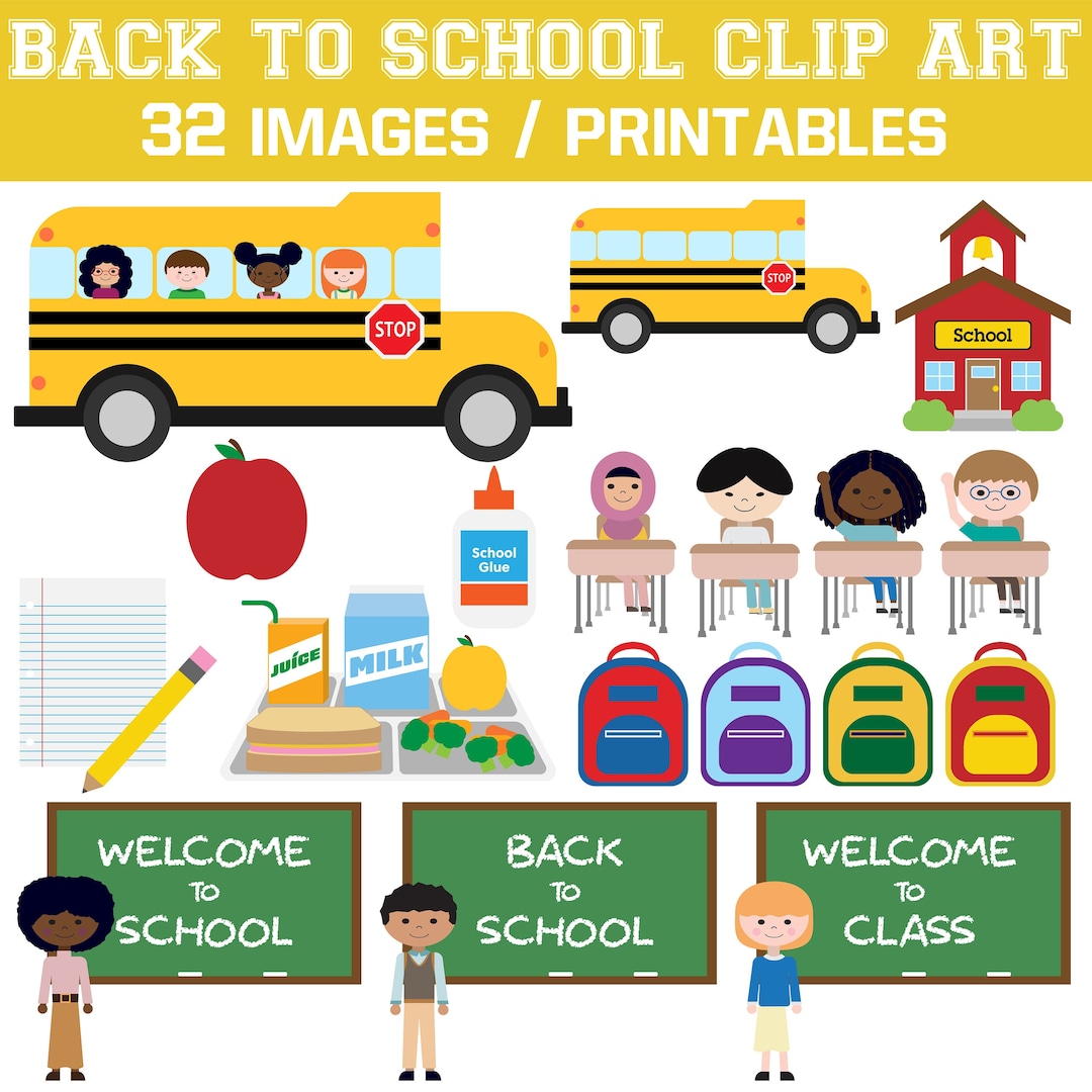 Back to School Clip Art - 32 Images / Printables - Classroom ...