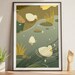 Ducks Swimming in a Pond Poster - Etsy