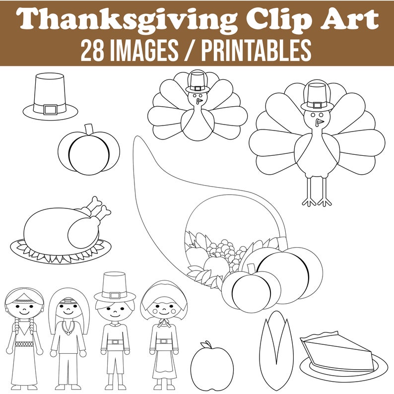Thanksgiving Clip Art 31 Images / Printables Classroom / Powerpoint ...