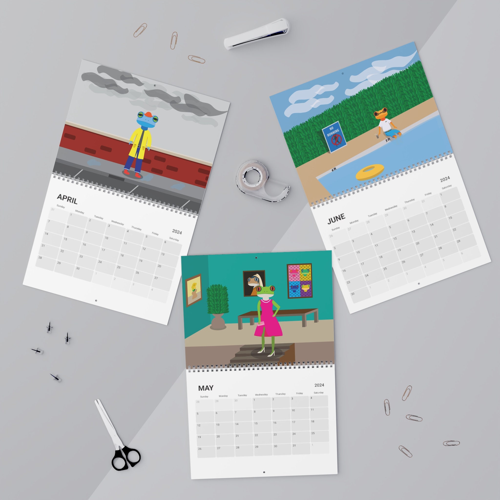 Year of the Frog Wall Calendar (2024) sold by Dissector Spicy | SKU ...