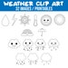 Weather Clip Art - 32 Images / Printables - Classroom / Powerpoint ...