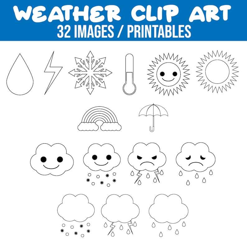 Weather Clip Art - 32 Images / Printables - Classroom / Powerpoint ...
