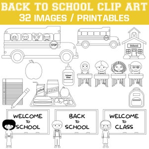 Back to School Clip Art - 32 Images / Printables - Classroom ...