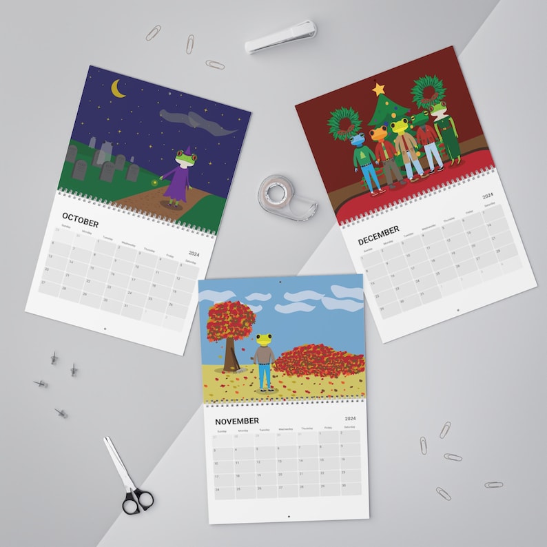 Year of the Frog Calendar (2024) - Etsy