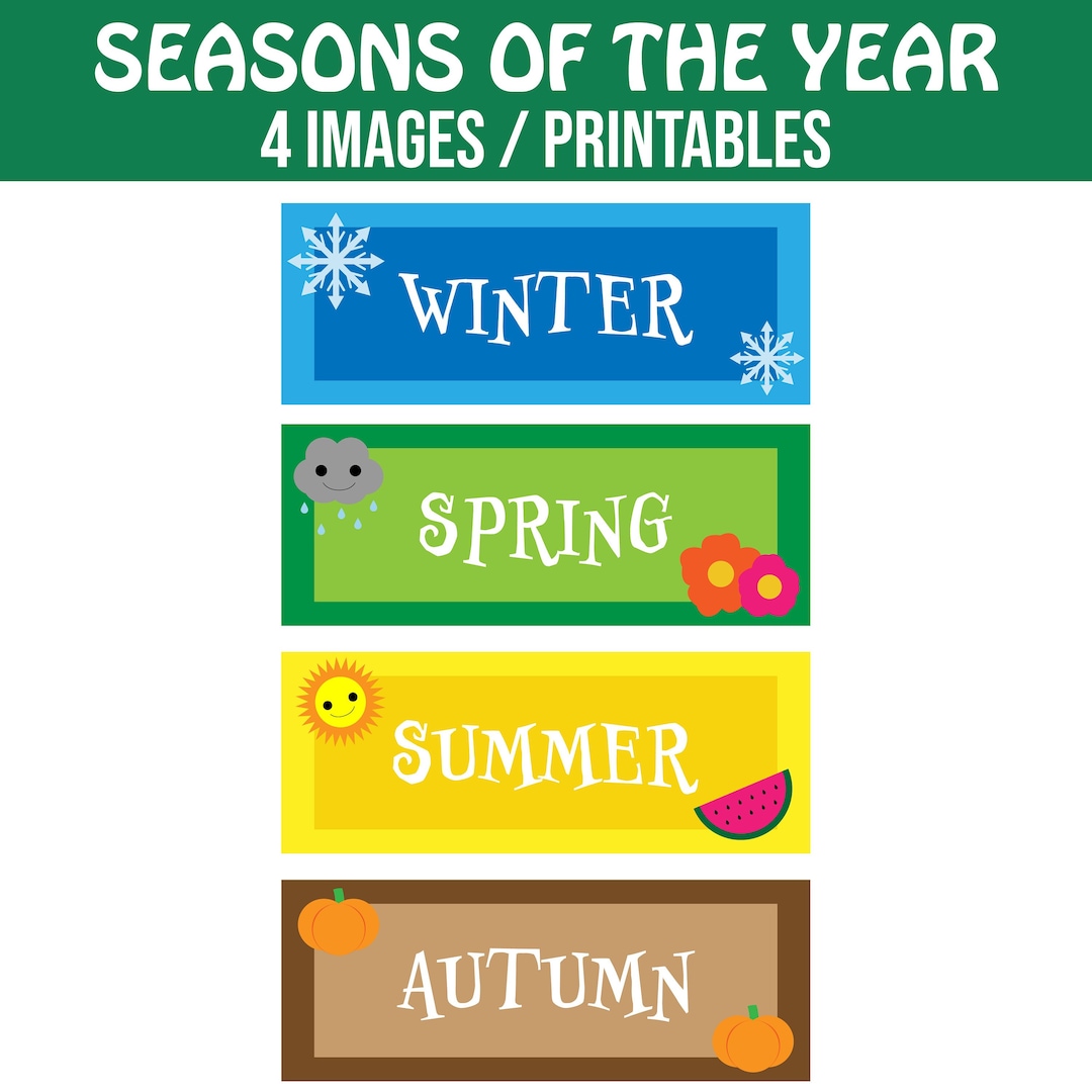 Seasons of the Year Printable - 4 Images / Printables for Classroom ...