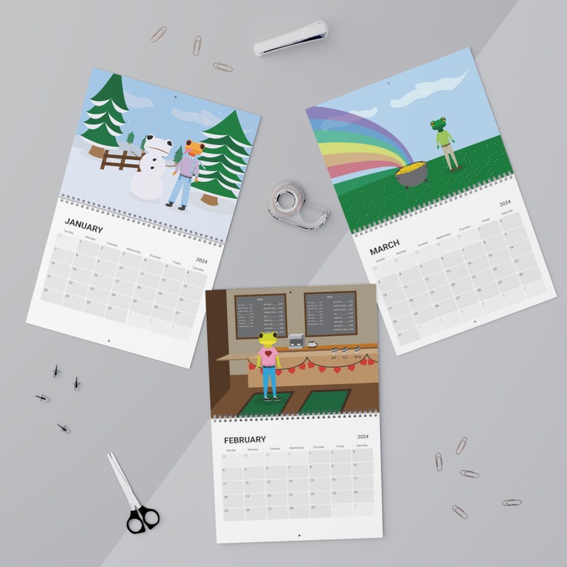 Year of the Frog Calendar (2024) - Etsy