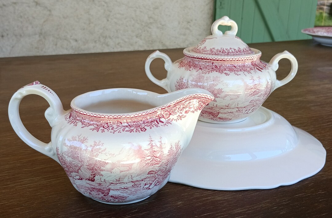 Vintage burgenland Sugar and Creamer Set by Villeroy & Boch Mettlach ...