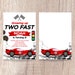 Growing up Two Fast Birthday Invitation Editable Two Fast Birthday ...