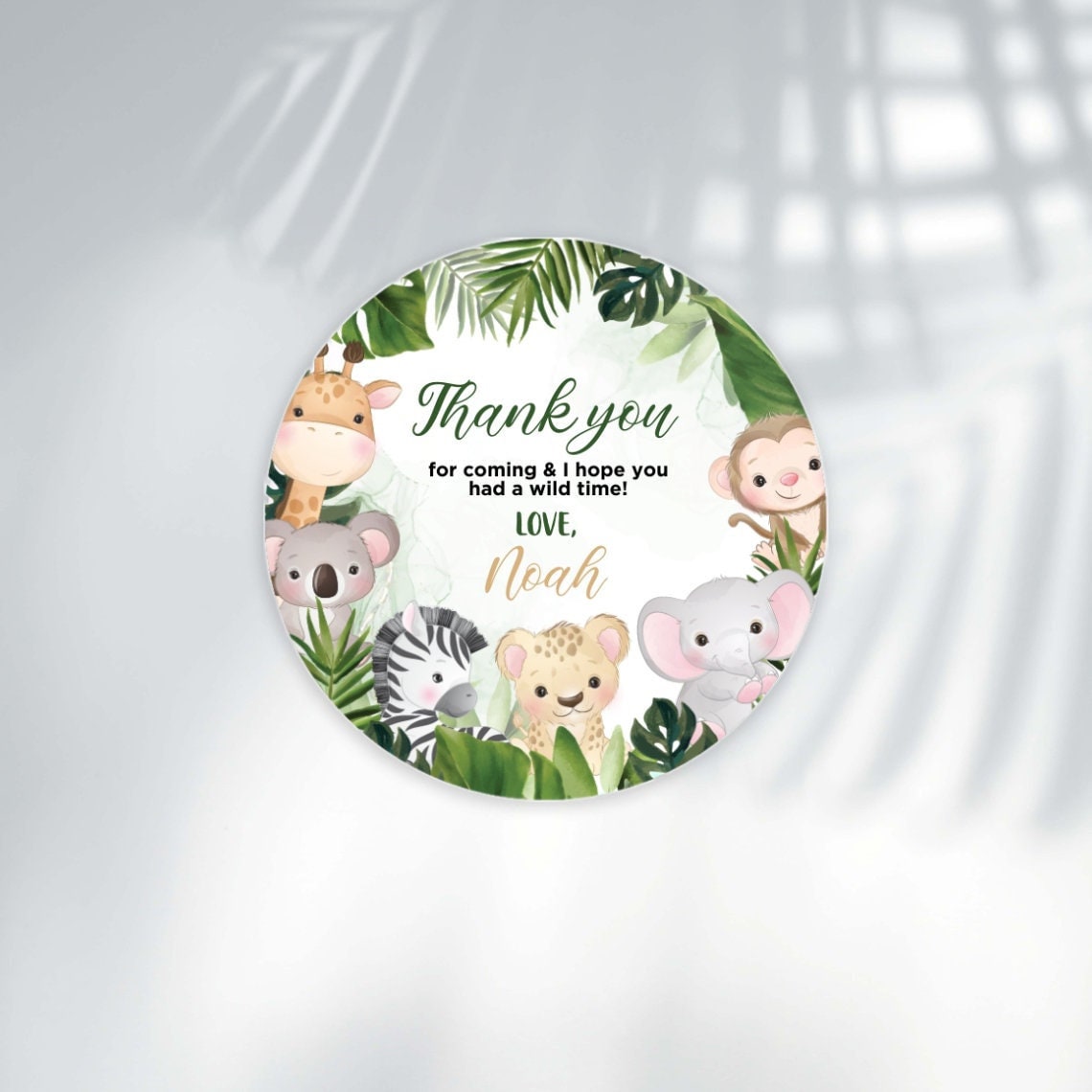 Editable Safari Birthday Favor Tag Wild One Birthday Favor Tag Safari ...