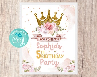 Princess Party Sign - Etsy