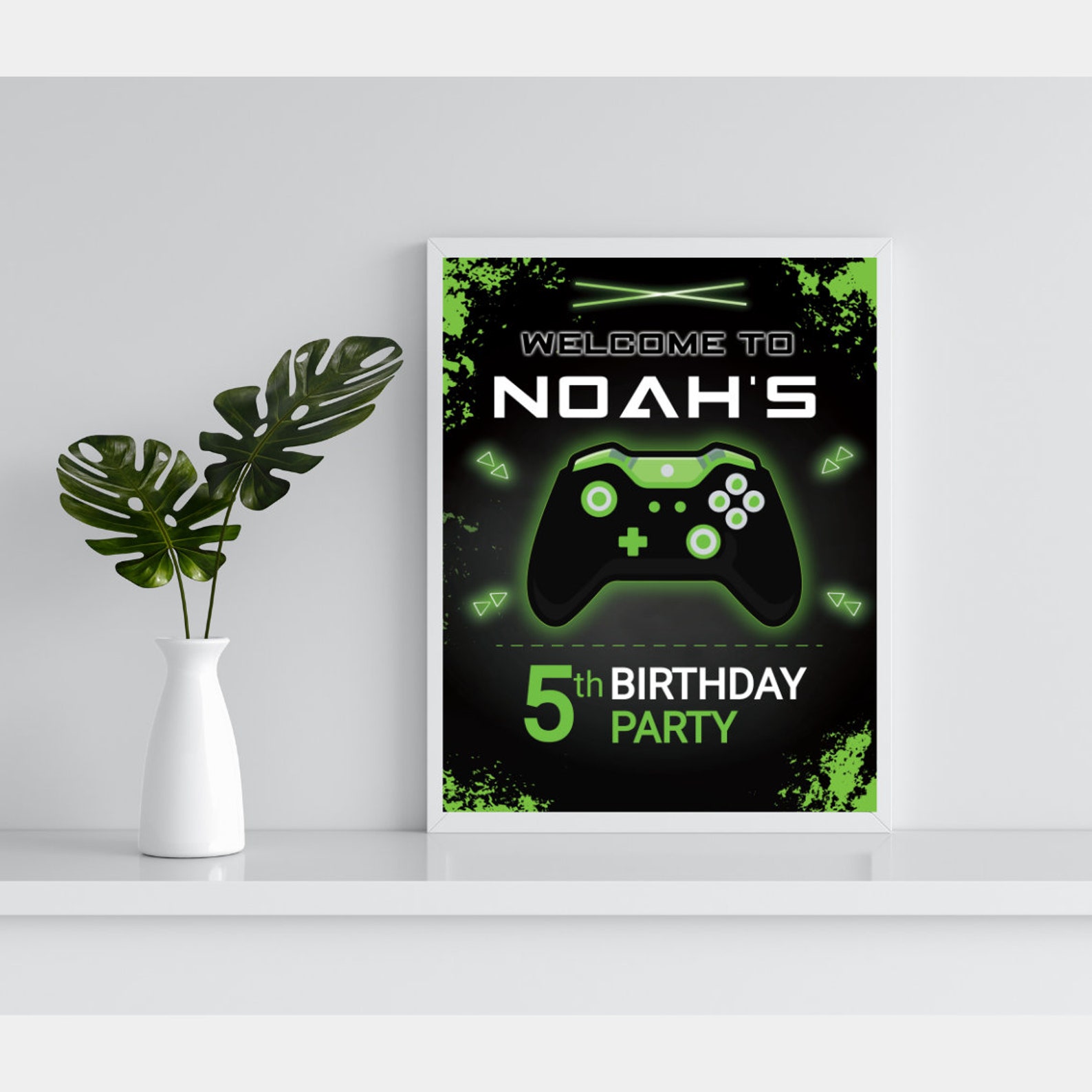 Video Game Birthday Welcome Sign Editable Video Game Birthday - Etsy
