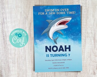 Jaws Party Invitation - Etsy
