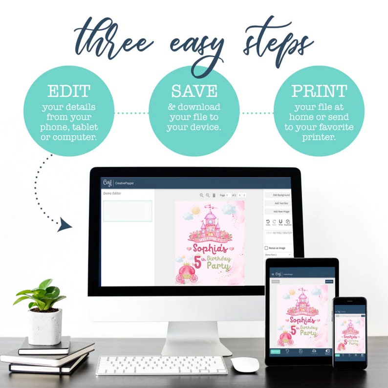 Editable Pink Princess Birthday Party Welcome Sign Princess Castle ...