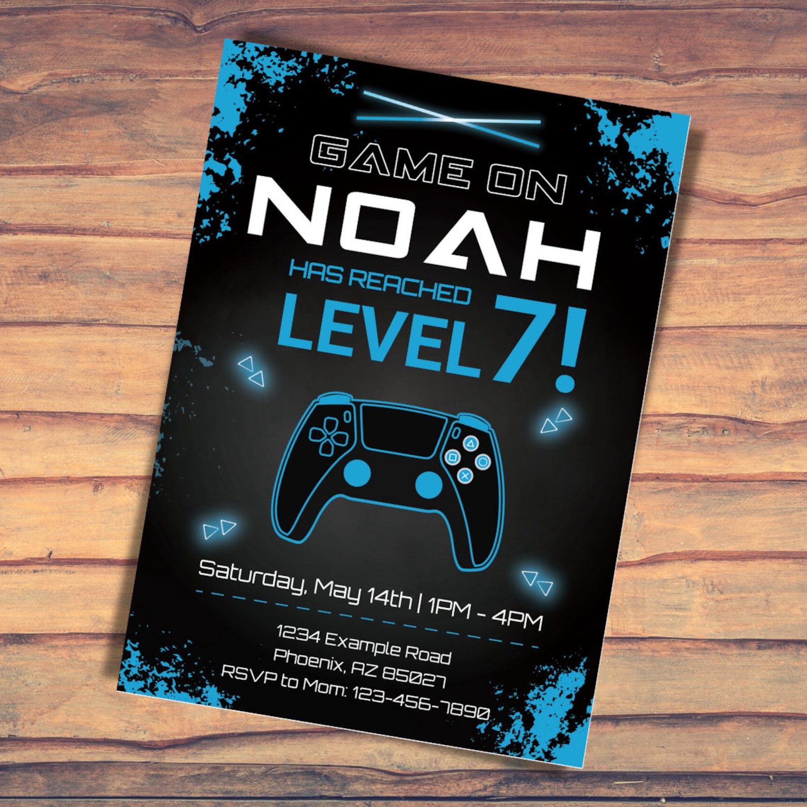 Gamer Birthday Invitation Editable Video Game Birthday Invitation Video ...