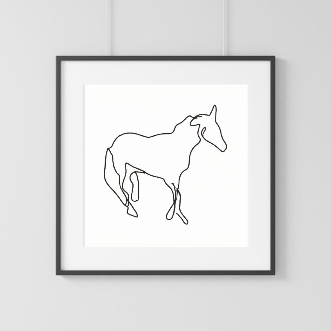 Horse Line Art Drawing Prints Set of 3 Horse Line Wall Art - Etsy