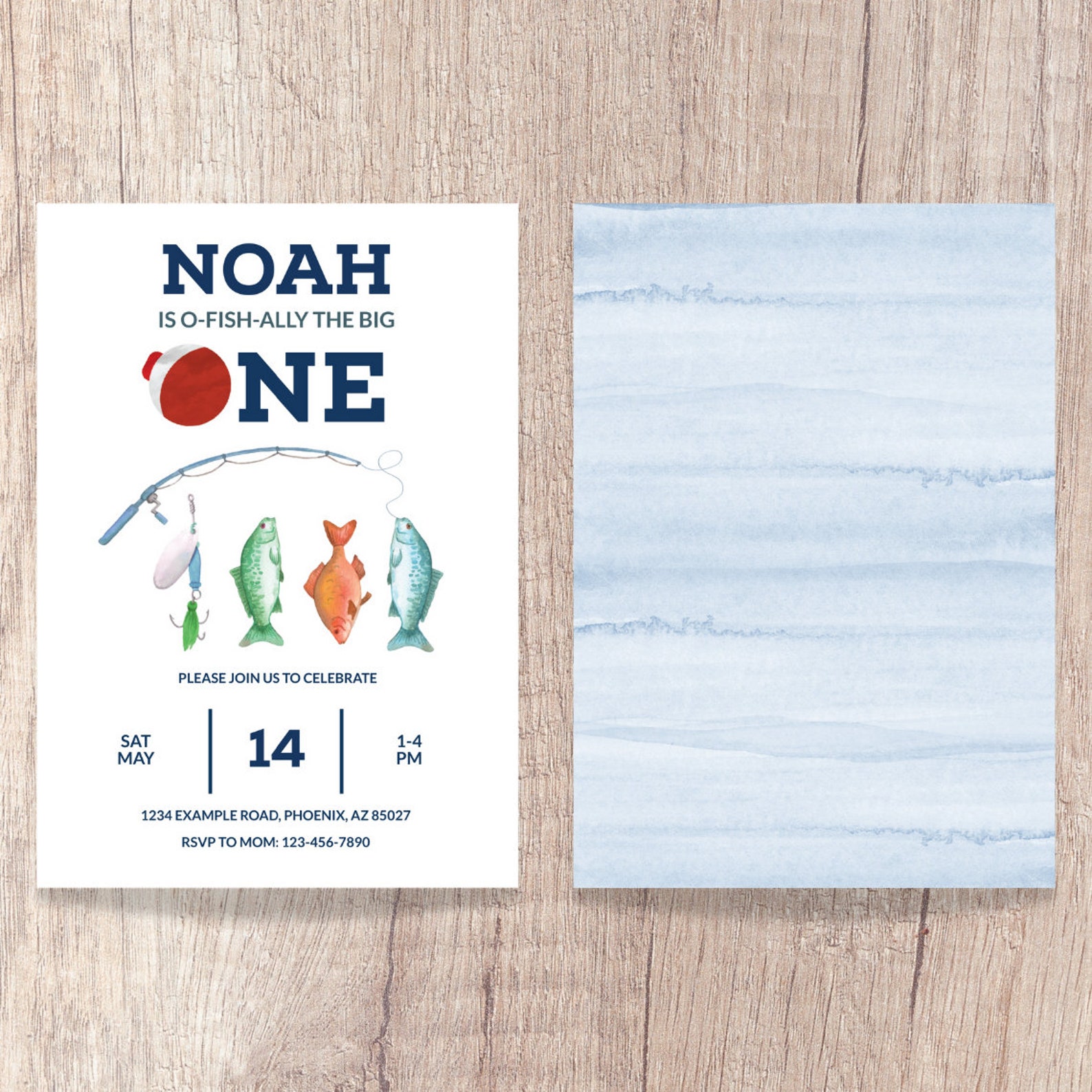Fishing Invitation O-fish-ally One 1st Birthday the Big One - Etsy