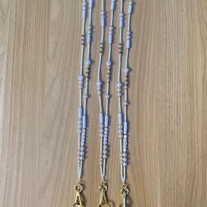 Star TEACH Lanyard, Teacher Lanyard, Beaded Lanyard, Neutral Beaded ...