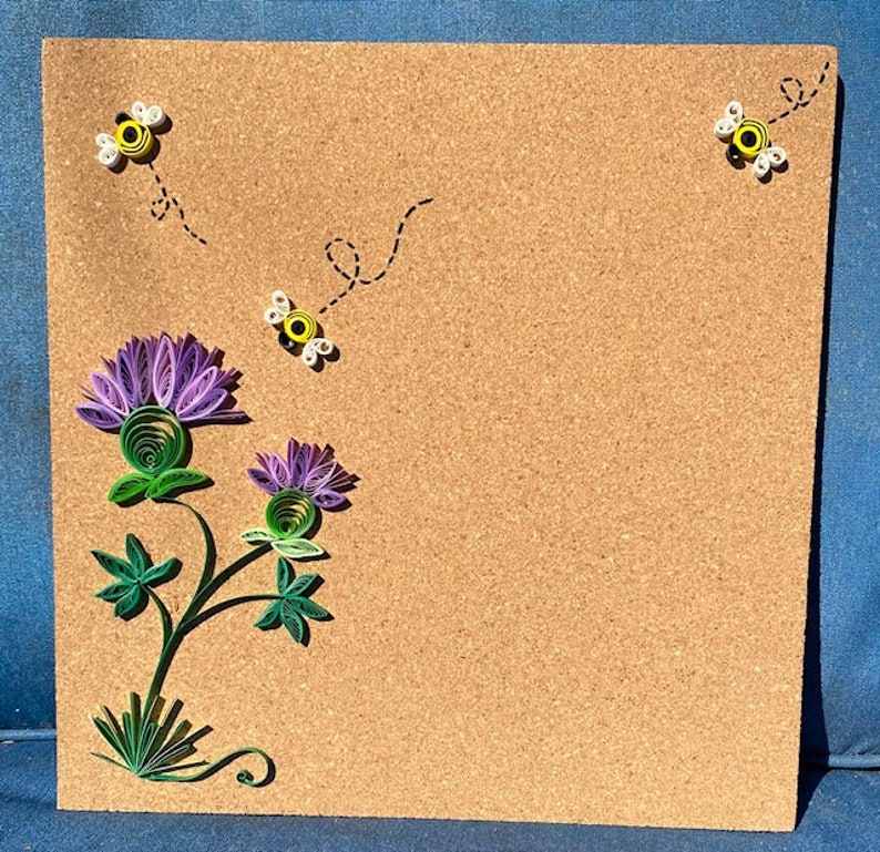 Quilled Bulletin Board, Home Decor, Office Decor, Childs Room Decor ...