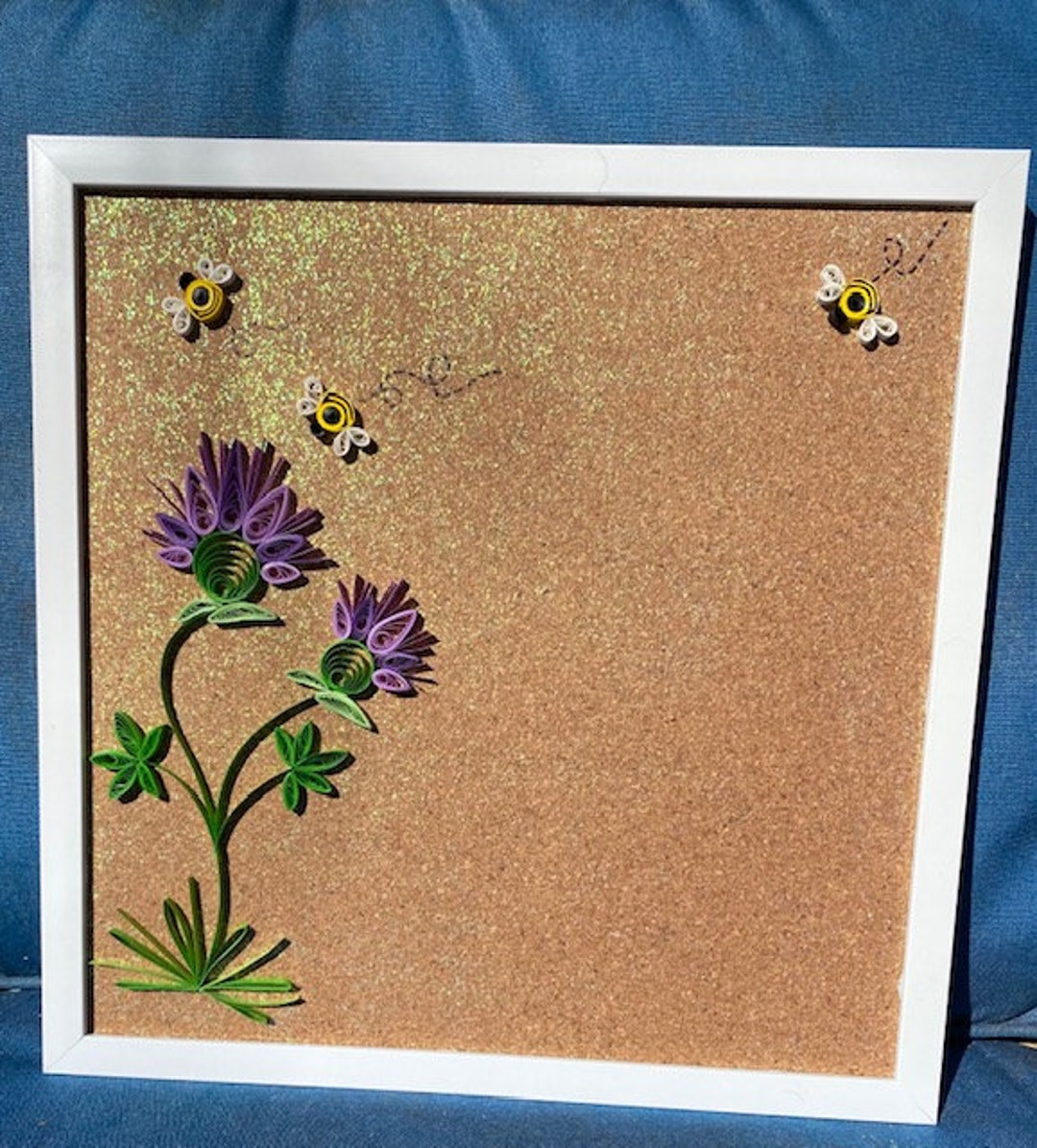 Quilled Bulletin Board, Home Decor, Office Decor, Childs Room Decor ...