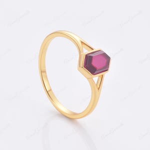 Ruby Ring Vintage Bezel Setting Ruby Ring Solid 14k Yellow Gold Ring Solitaire Ring Unique ...