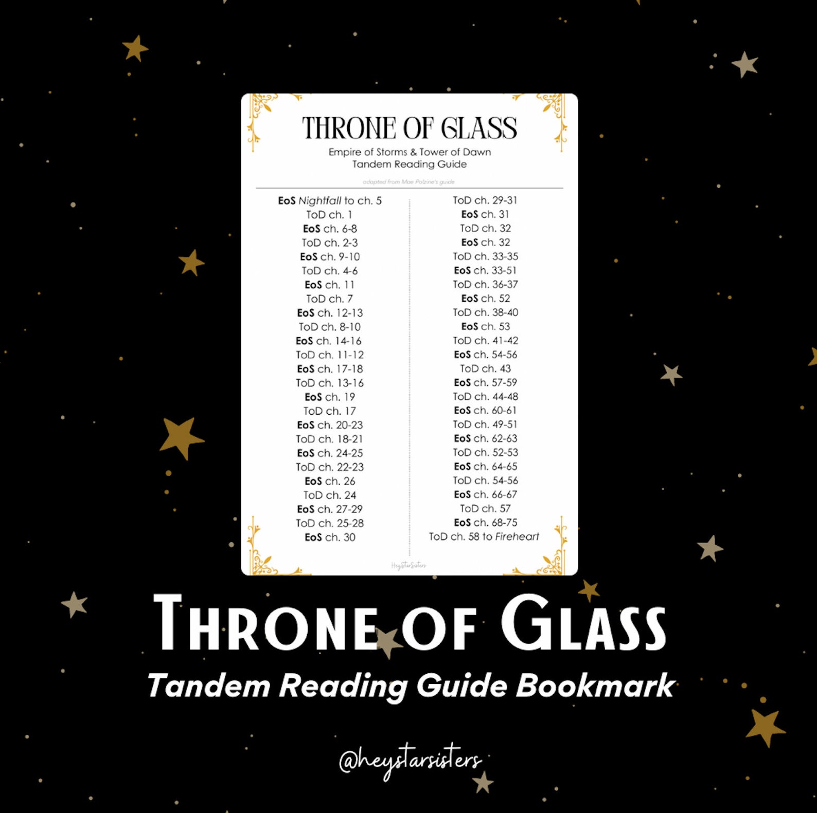 Bookmark - Empire of Storms Tandem Reading Guide - Etsy