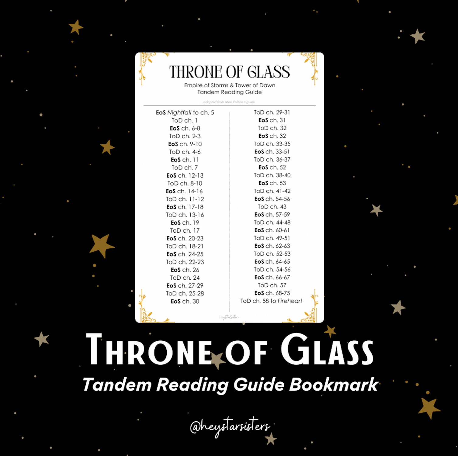 Bookmark - Empire of Storms Tandem Reading Guide - Etsy