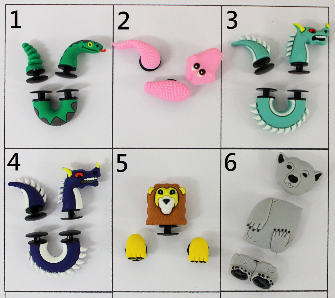Crocodilecroc Silicone PVC Charm Set of 3 Croc Charms - Etsy