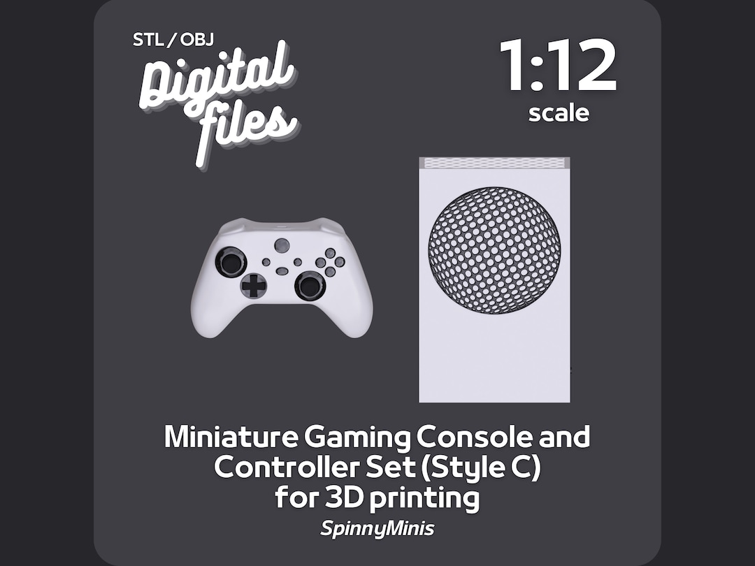 Digital Files - 1:12 Miniature Gaming Console and Controller - Style C ...